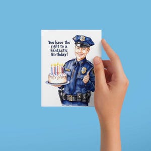 Law Enforcement Birthday Greeting Card | Police Birthday Greeting Card ...