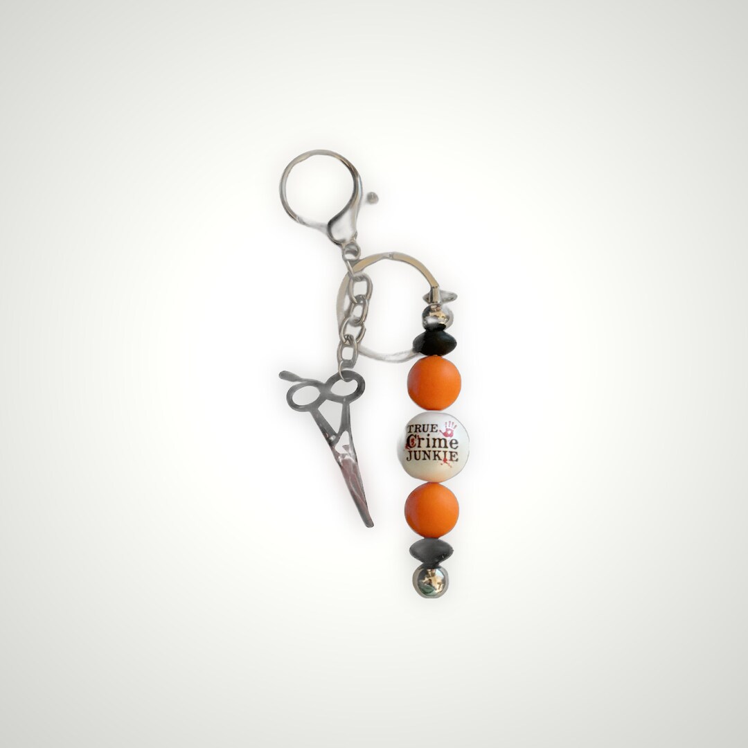 True Crime Beaded Keychain | True Crime Custom Keychain | Themed Beaded ...