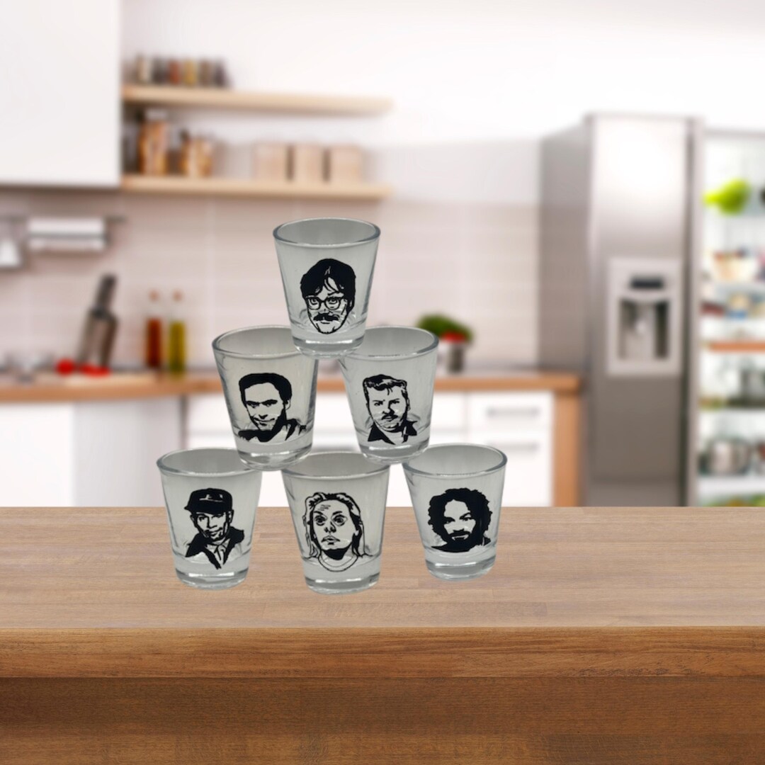Serial Killer Shot Glasses | True Crime Inspired Shot Glasses | True ...
