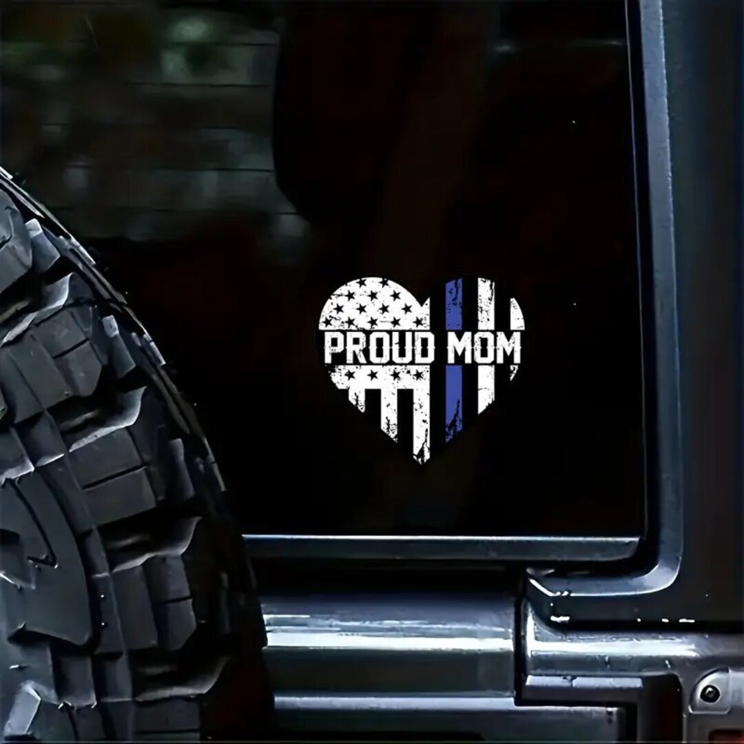 Proud Mom Police Auto Decal Police Auto Decal Back the Blue Decal ...