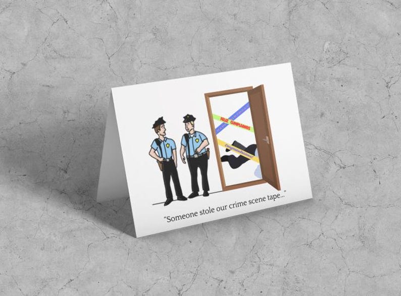 Crime Scene Birthday Greeting Card | CSI Birthday Greeting Card | Crime ...