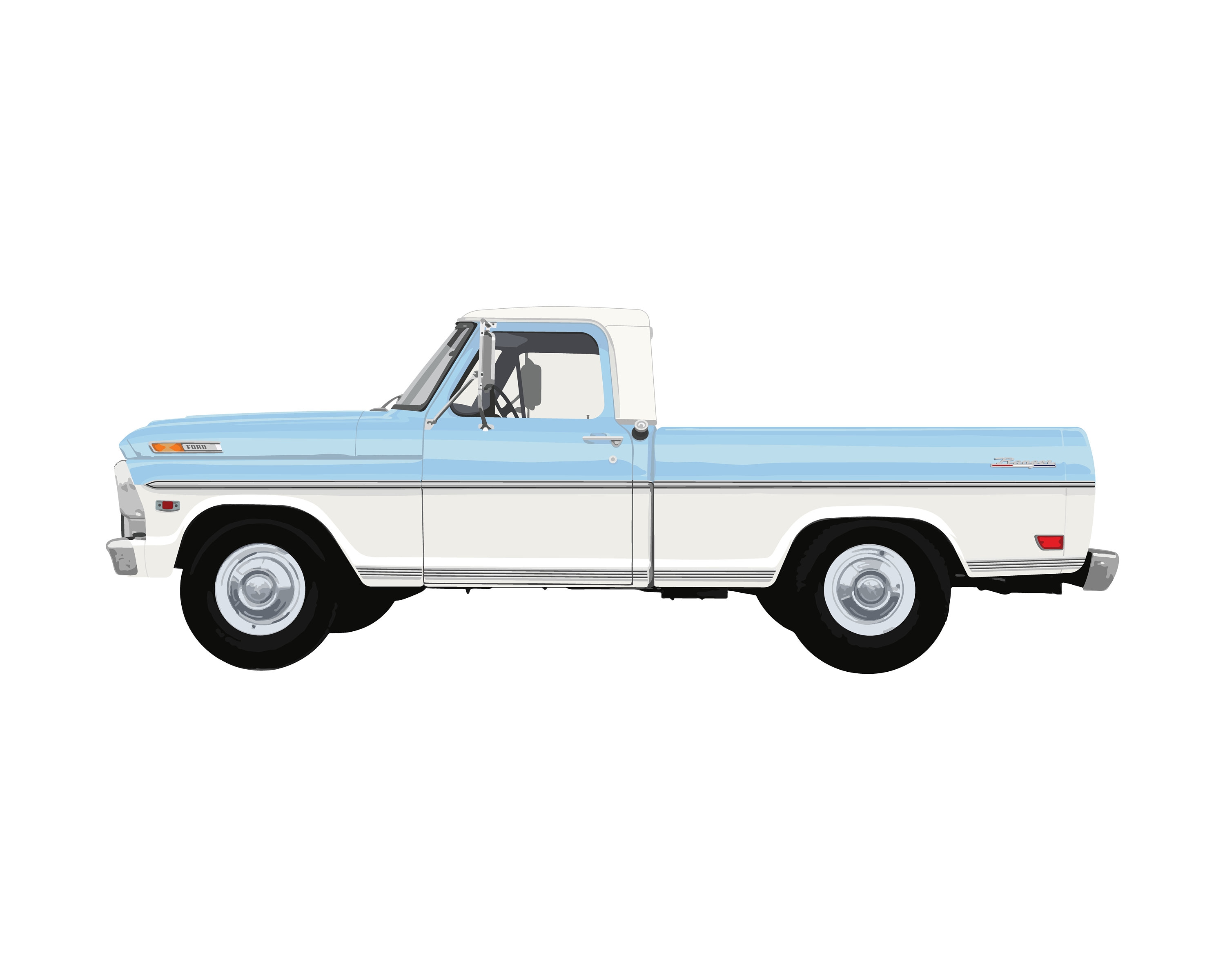 Pick Up Truck Side View Ford