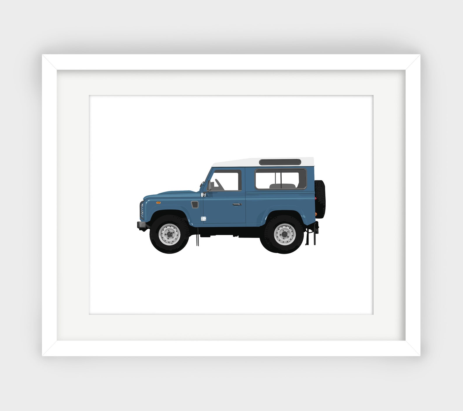 Land Rover Defender Blue Marine Blue Land Rover Minimalist - Etsy