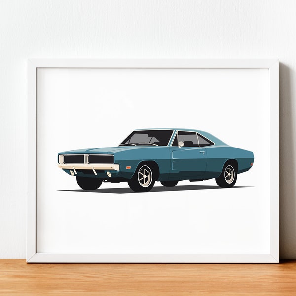 1969 Dodge Charger Poster - Etsy