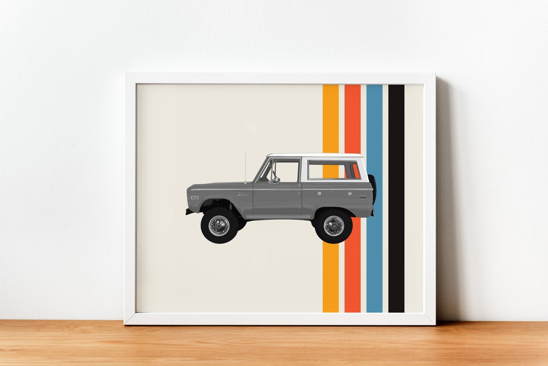 Ford Bronco Digital Downloadable Print | Retro Auto Poster | Classic ...
