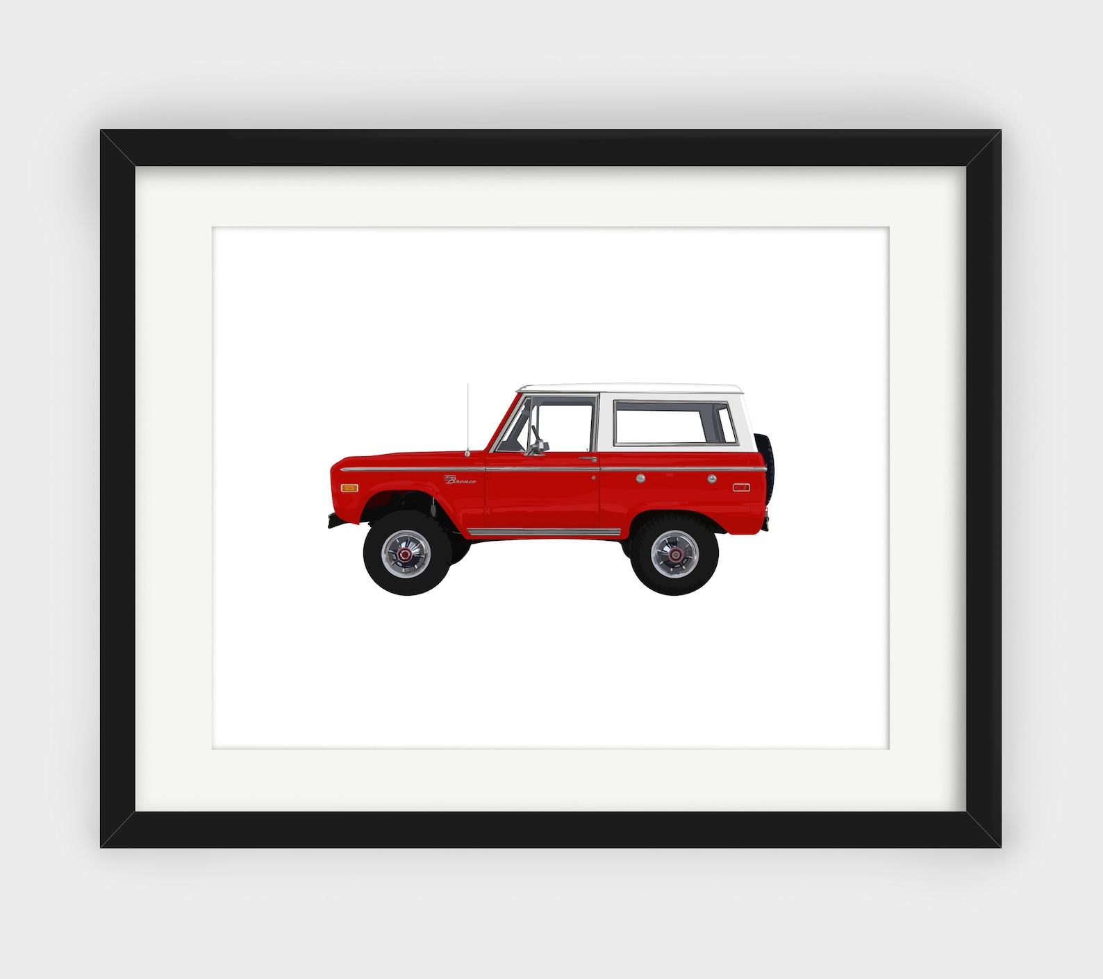 Ford Bronco Print Red Bronco Print Red Bronco Side - Etsy