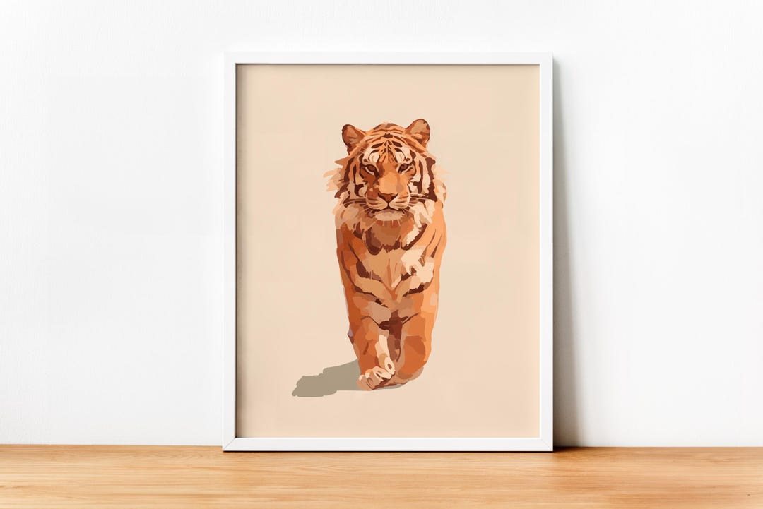Tiger Print, Digital Download, Zoo Animals Print, Cabin Decor ...