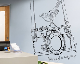 Photo Camera Wall Vinyl Decal Photography Studio Stickers - Etsy