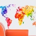 World Map Wall Decal Sticker - Home Wall Decor Art - Etsy