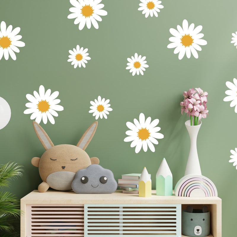 Daisy Wall Decals - Etsy