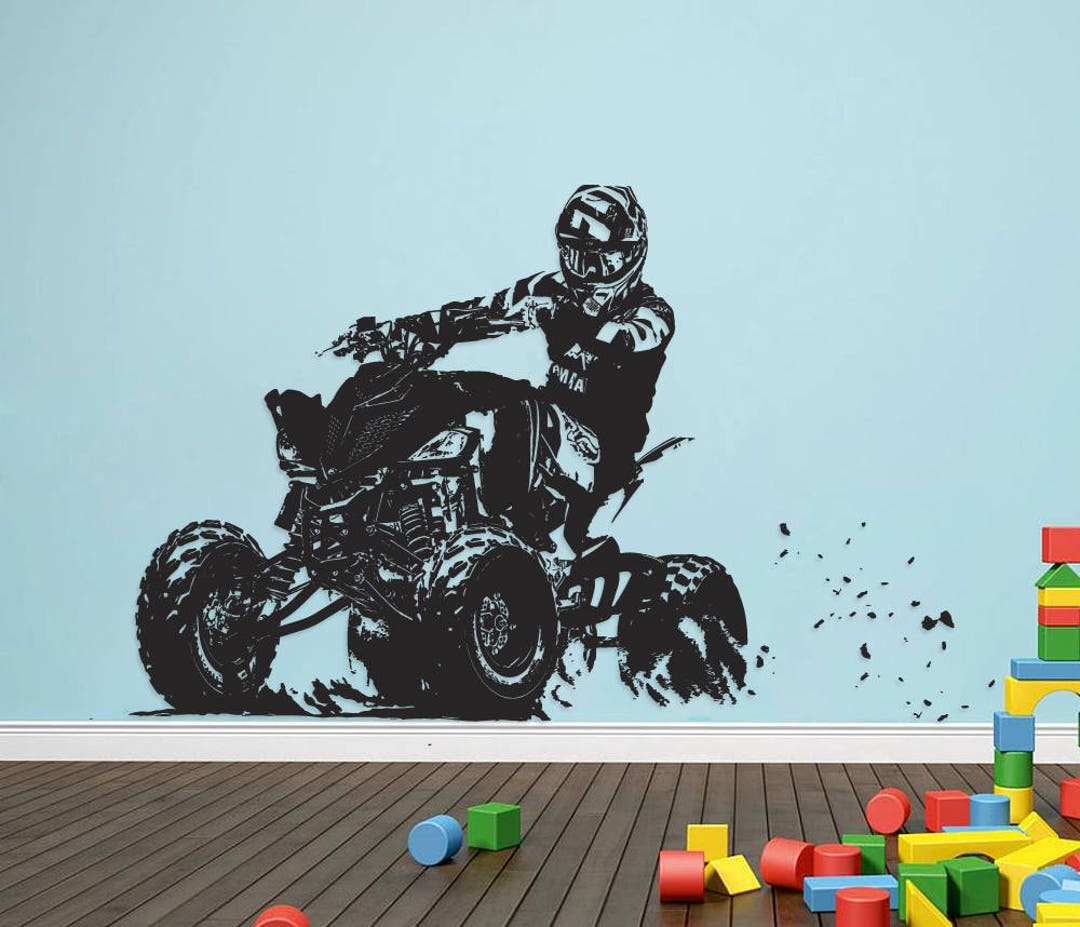 ATV OFFROAD Wall Decal 4x4 Wheeler off Road Wall Sticker, Quad Wall ...