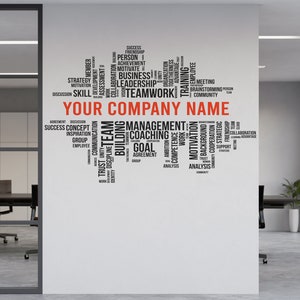 Custom Company Name Vinyl Wall Decal: Motivational Office Decor Se227 ...