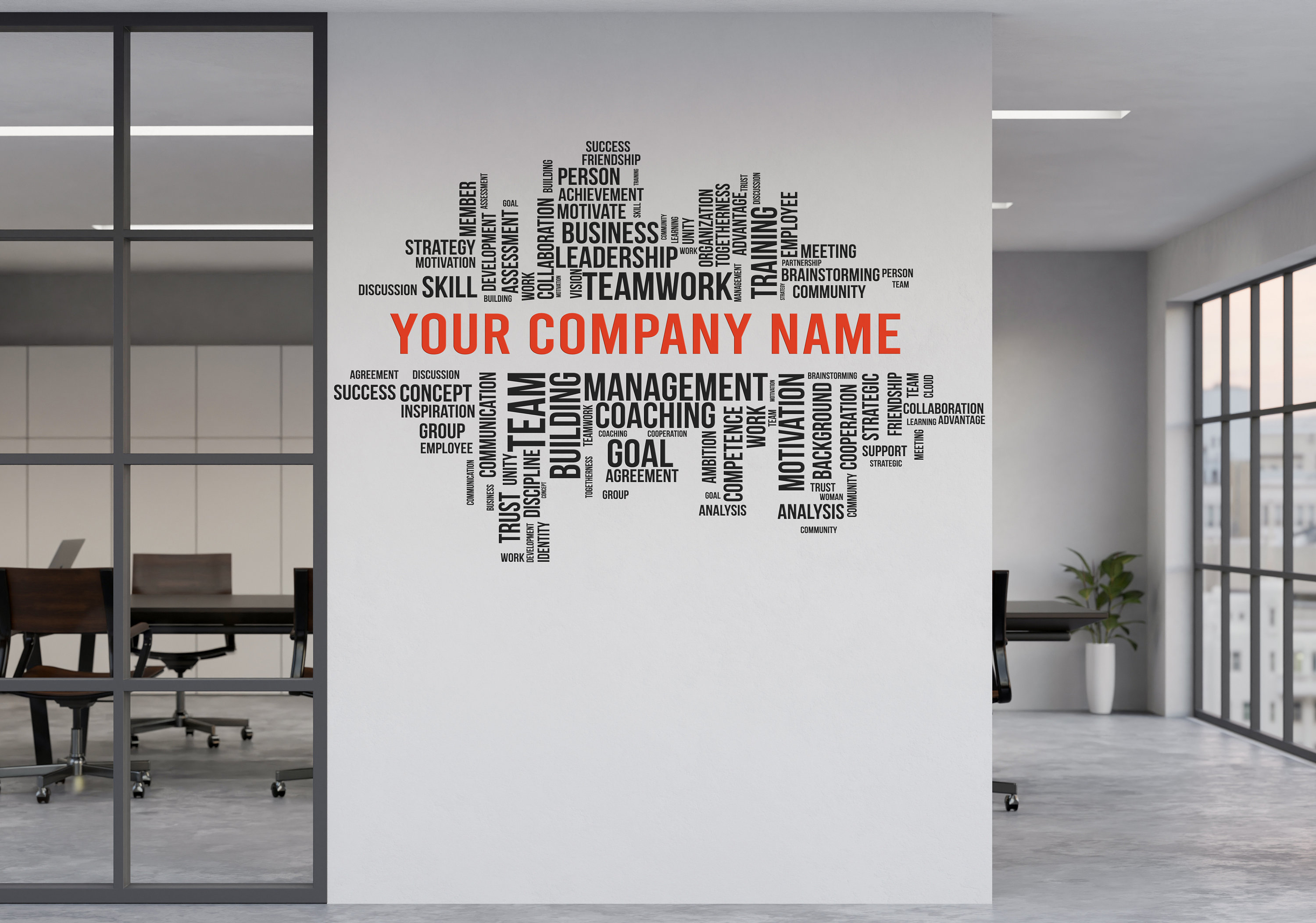 Custom Company Name Vinyl Wall Decal: Motivational Office Decor Se227 ...
