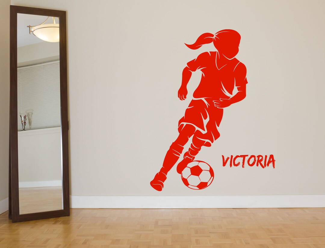Soccer Girl Wall Decals Personalized Soccer Decal, Personalized Decal ...
