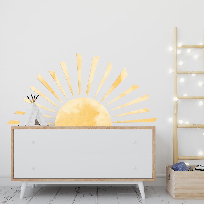 Half Sun Wall Decal - Etsy