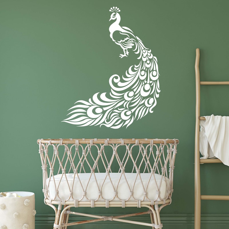 Peacock Wall Decal - Etsy