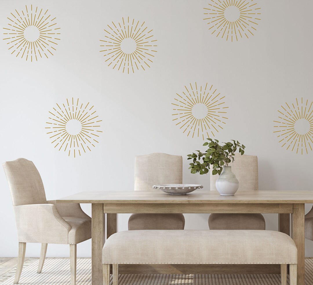 Starburst Wall Decals: Boho Nursery Decor, Set of 6 N084 - Etsy