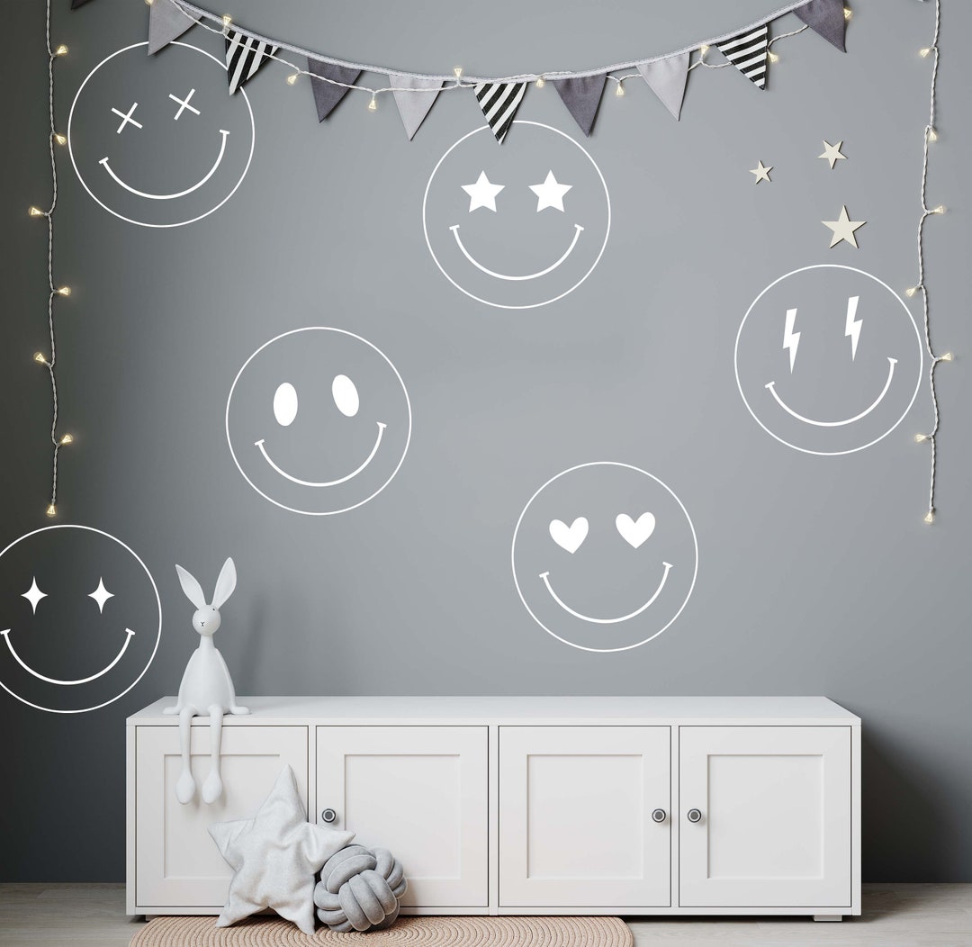 Smiley Face Set Wall Decals Sprinkle Your Space With Happiness and ...