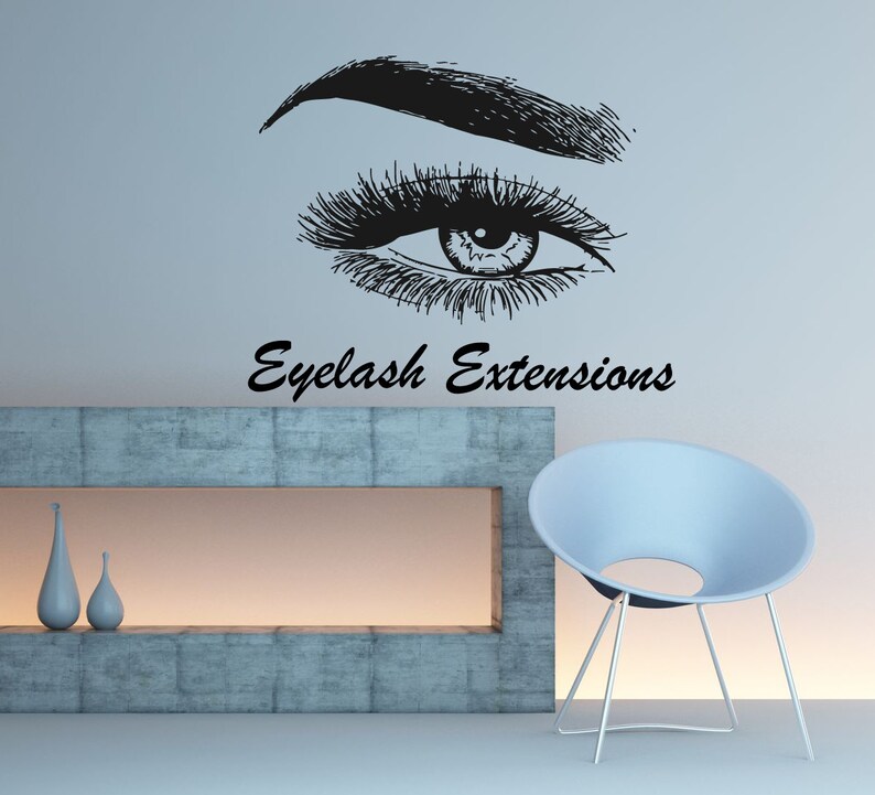 Eyelash Extension Wall Decal Eyelash Wall Sticker Custom | Etsy