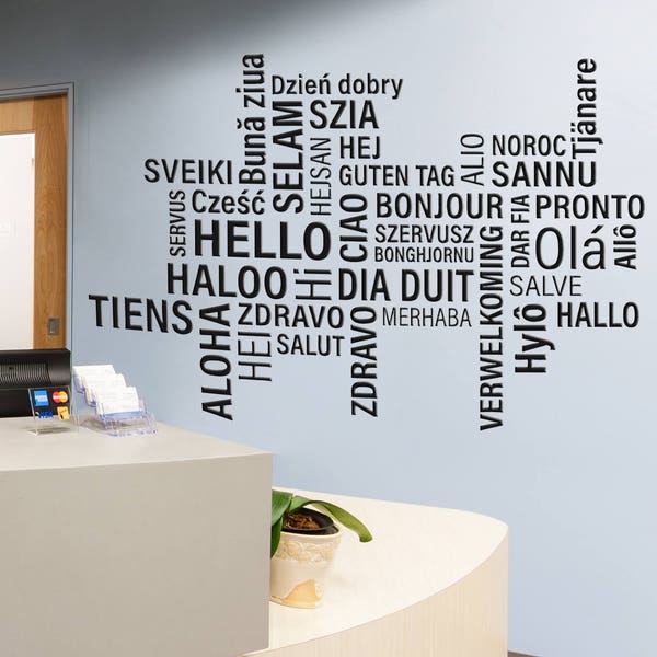 Hello Wall Decal - Etsy