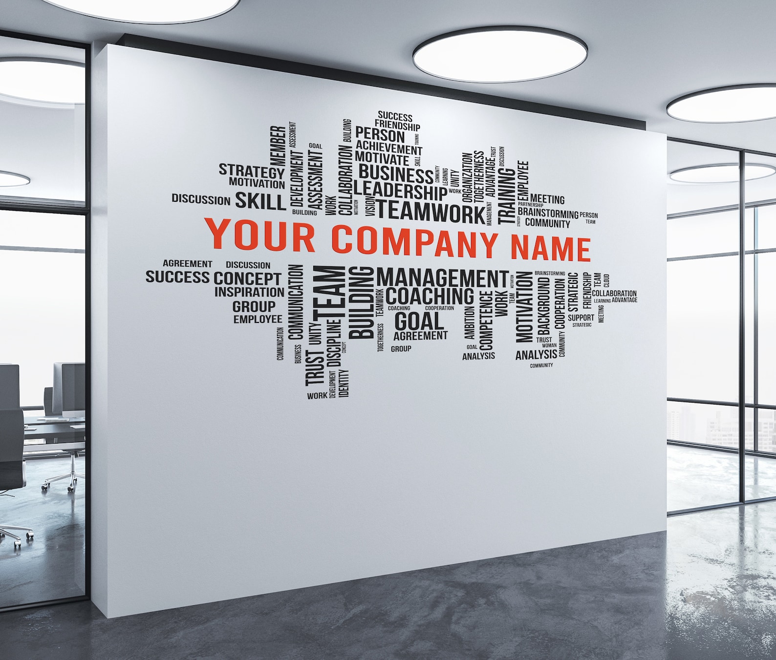 Custom Company Name Vinyl Wall Decal: Motivational Office Decor Se227 ...