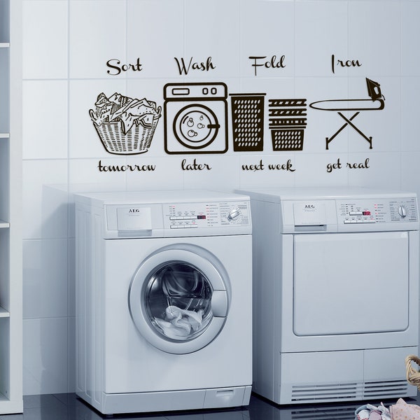 Laundry Wall Decal - Etsy