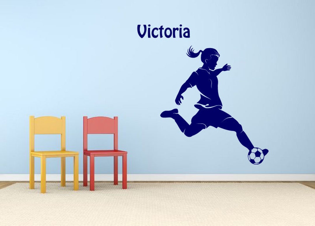Soccer Wall Decals Personalized Soccer Decal, Personalized Decal, Girls ...