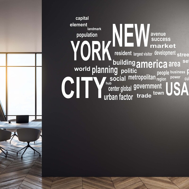 New York Wall Decal - Etsy