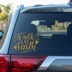 Walk by Faith Wall Decal: Inspirational Christian Quote Sticker N104 - Etsy