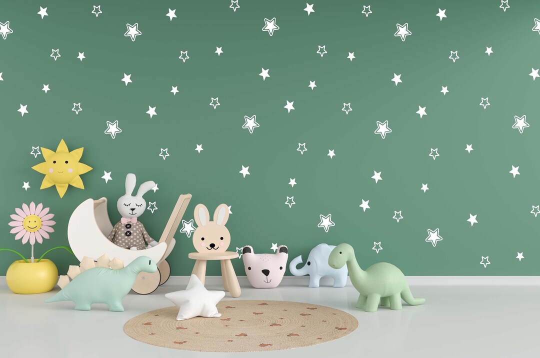 Sparkly Stars Set for Nursery Decor - Star Decals, Kids Room Decor ...