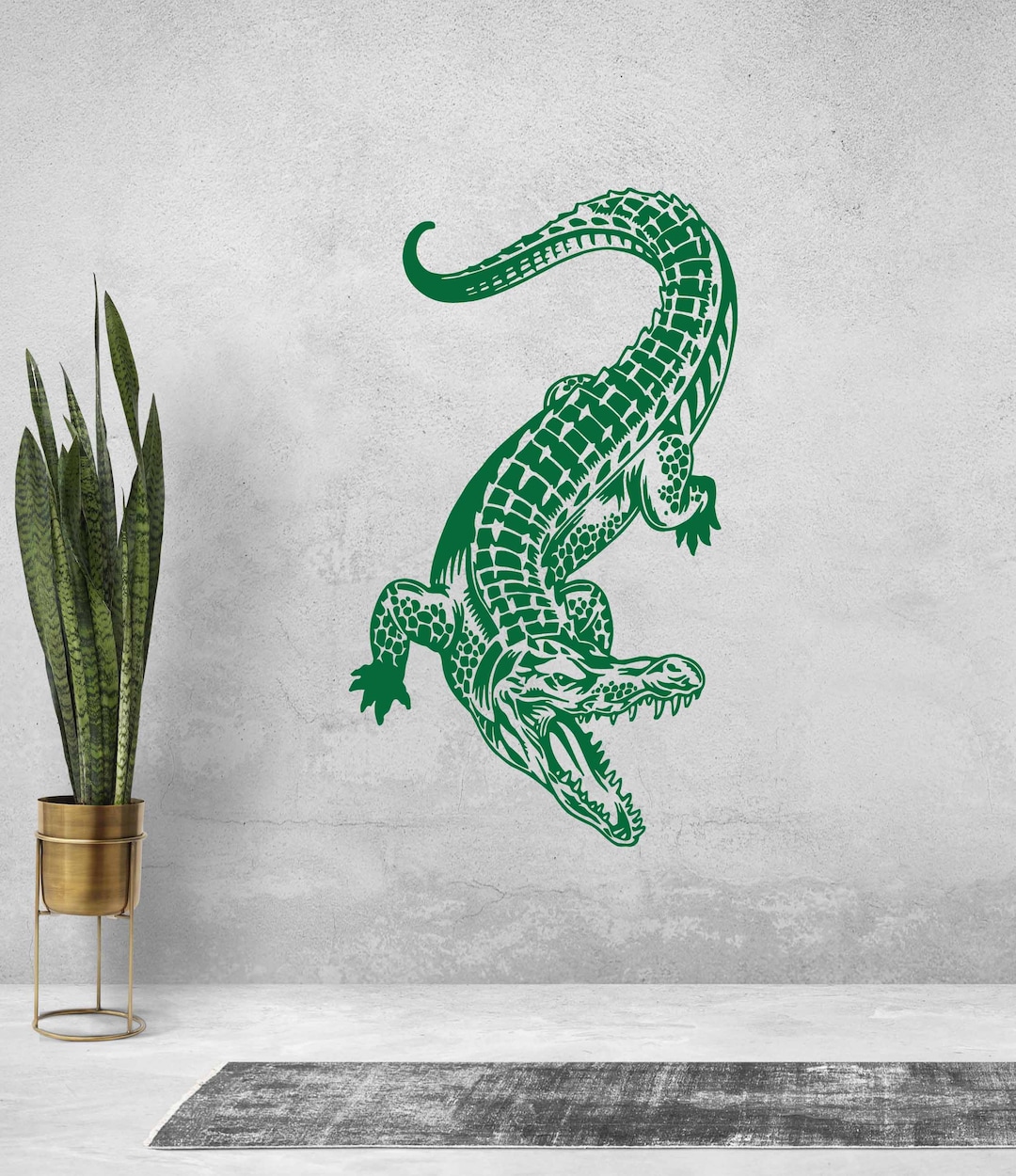 Alligator Wall Decal Crocodile Vinyl Wall Sticker, Kids Room Decal ...