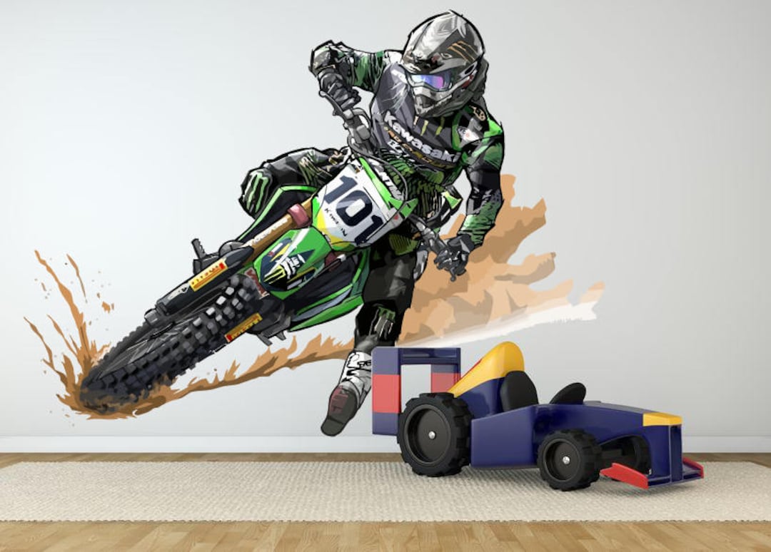 Dirt Bike Custom Number Decal - Dirt Bike Sticker, Motocross Decal ...