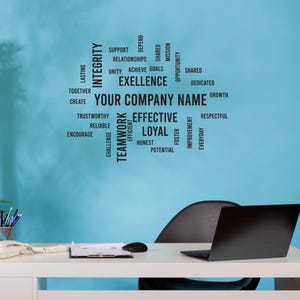 Customizable Wall Decal With Your Company Name – Inspire Teamwork ...