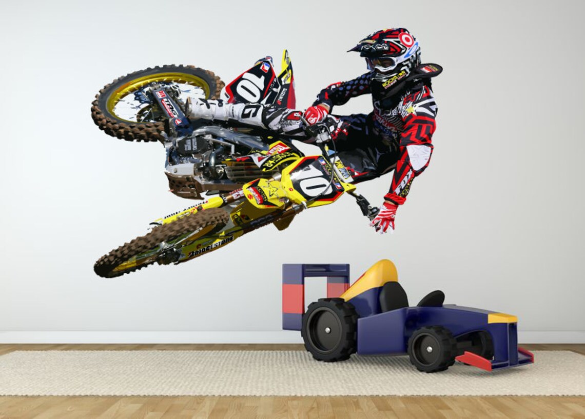 Dirt Bike Gifts Decal Motorcycle Wall Sticker Motocross - Etsy