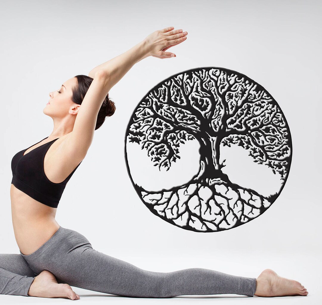 Mandala Wall Decal - Tree of Life Wall Sticker, Yoga Studio Decor ...