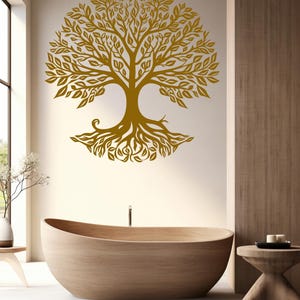 Tree of Life Wall Decal: Inspirational Vinyl Sticker for Yoga Studio ...