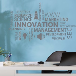 Innovation Wall Decal, Office Wall Art, Office Decor, Office Wall Decal ...