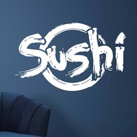 Custom Sushi Restaurant Window & Wall Vinyl Decals, Eye-catching Sushi ...