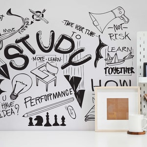 Classroom Vinyl Wall Decal - Study Room Decor - Inspirational Quote ...