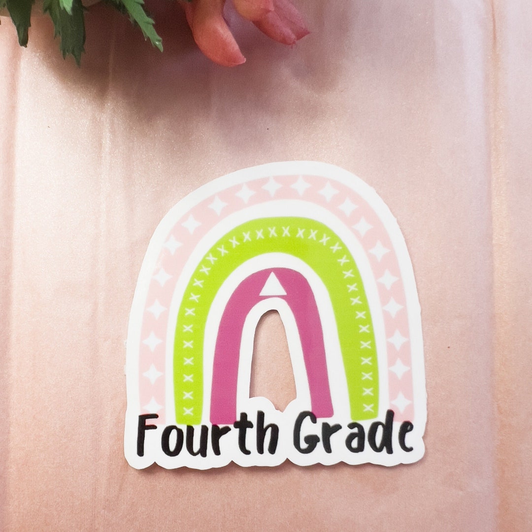 Fourth Grade Decal, Fourth Grade Sticker, Education Sticker, Teacher ...