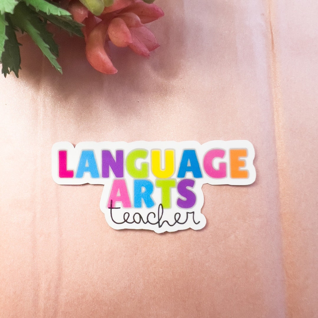 Language Arts Teacher Decal, Language Arts Teacher Sticker, ELA Sticker ...