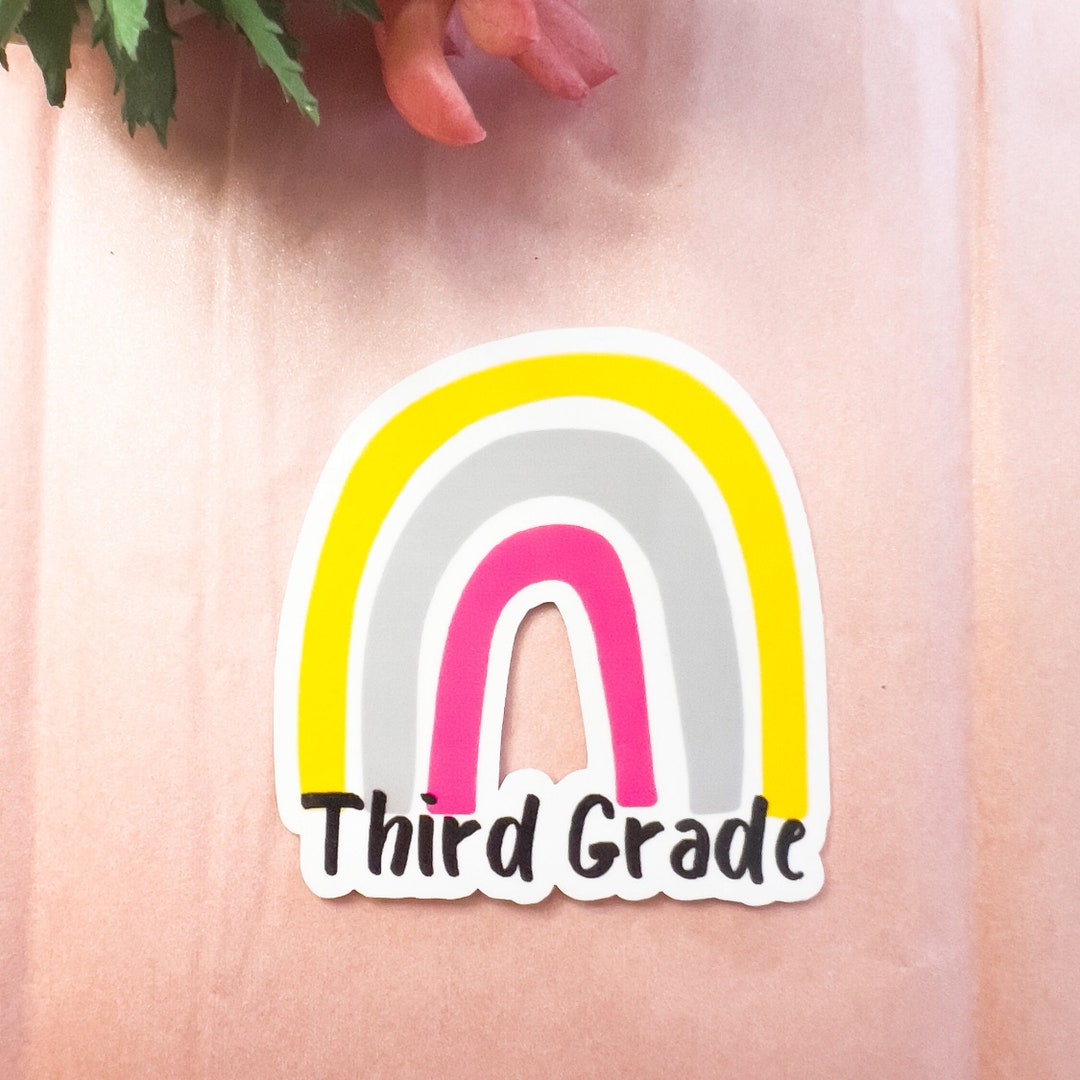 Third Grade Decal, Third Grade Sticker, Education Sticker, Teacher ...