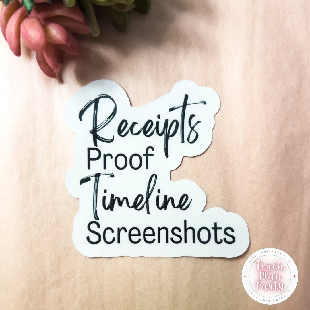 Receipts, Proof, Timeline, Screenshots Sticker, Heather Gay Decal ...