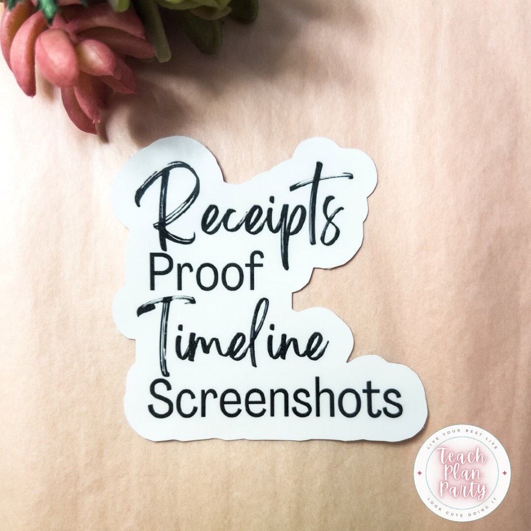 Receipts, Proof, Timeline, Screenshots Sticker, Heather Gay Decal ...
