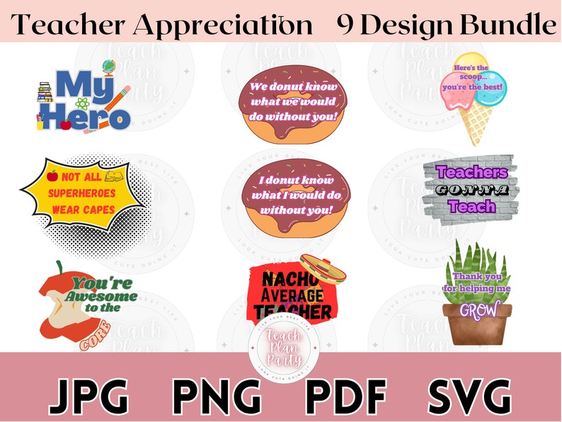Teacher Appreciation SVG Bundle Education SVG Teacher - Etsy