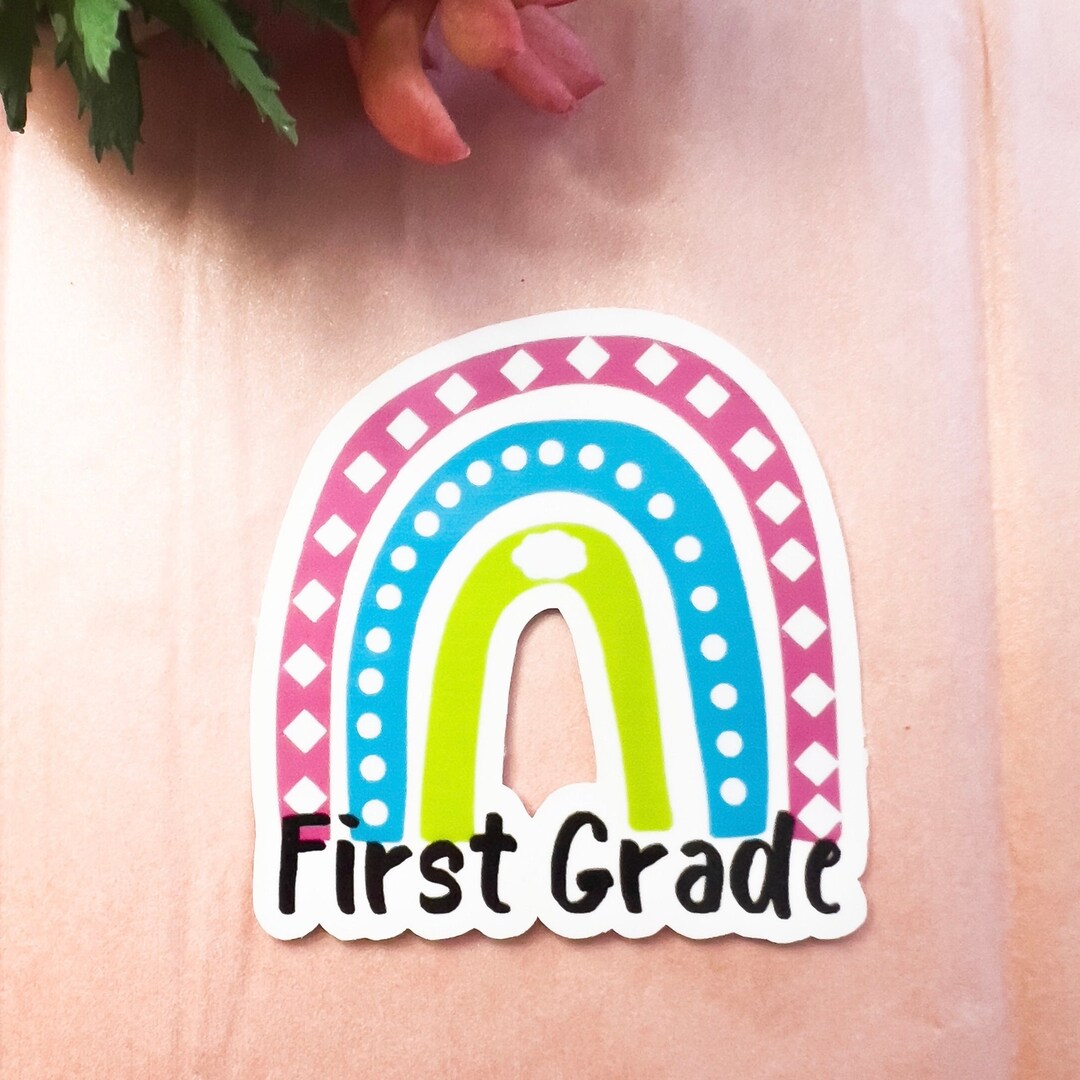 First Grade Decal, First Grade Sticker, Education Sticker, Teacher ...