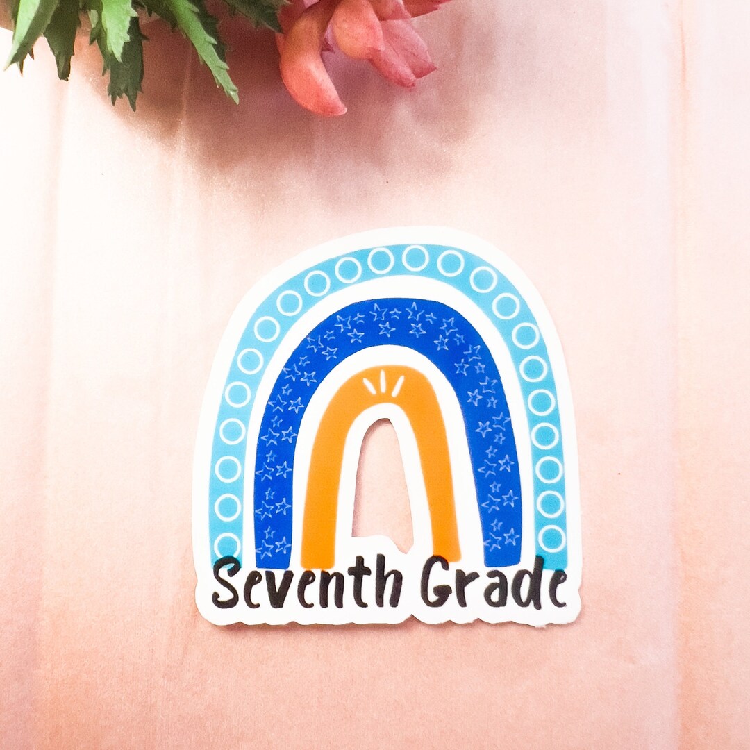 Seventh Grade Decal, Seventh Grade Sticker, Education Sticker, Teacher ...