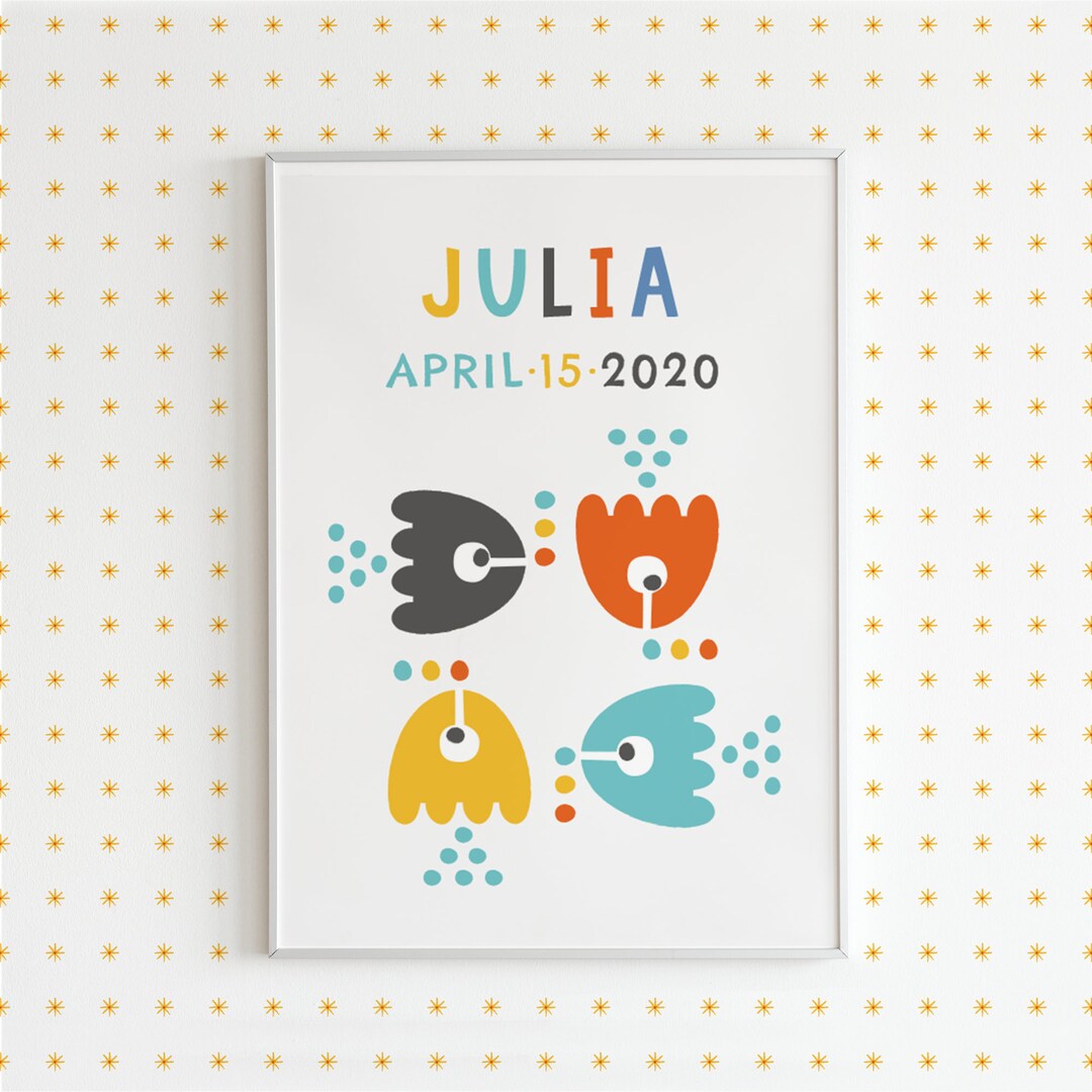 Custom Nursery Poster New Baby Gift Cute Personalized - Etsy