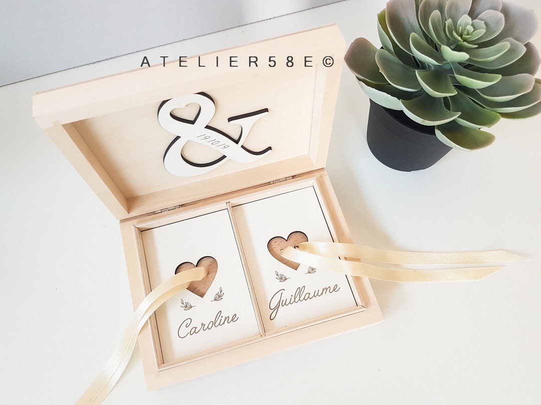 Ring Bearer Box Ring Holder Engagement Gift Wedding Ring Box Wooden ...