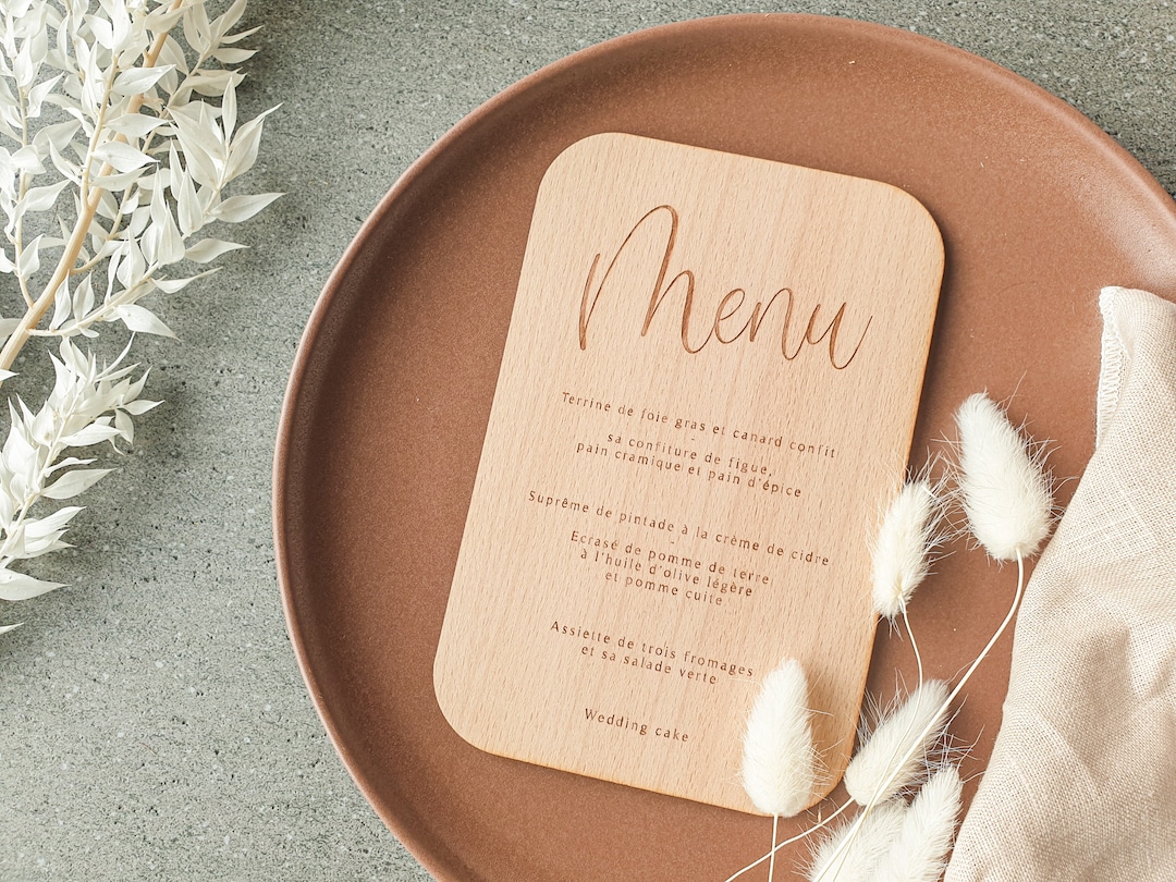Wooden Menu Wedding Signage, Wood Wedding Menu Signs, Wedding Menu ...